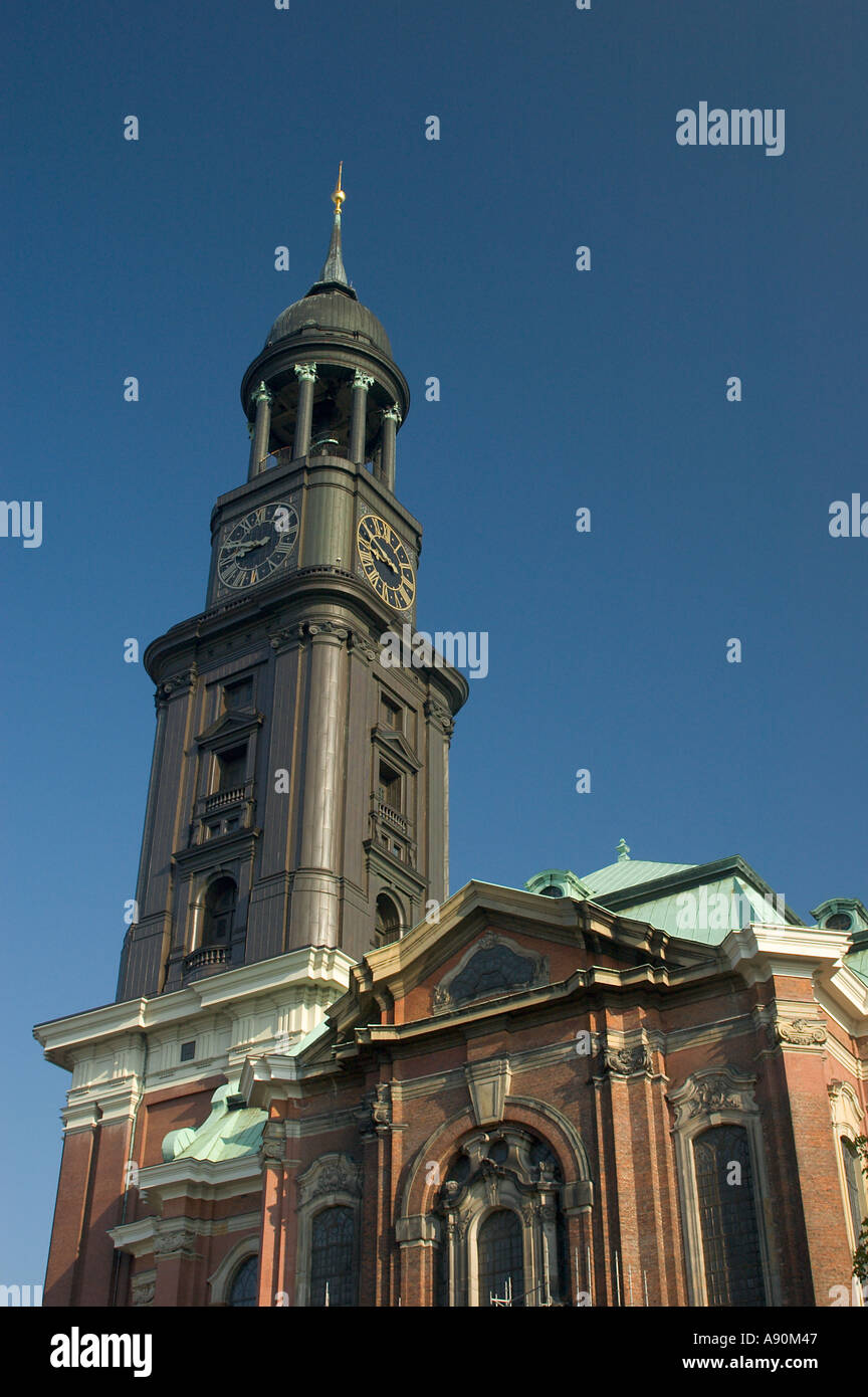 Tower of St Michaelis church at Hamburg Germany Stock Photo - Alamy