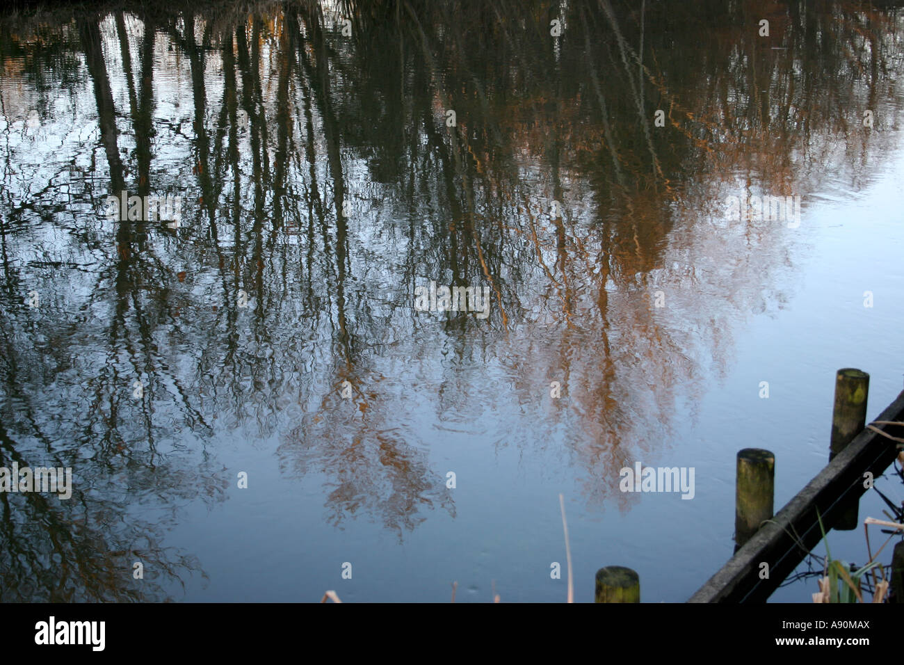Reflections in River Stock Photo - Alamy