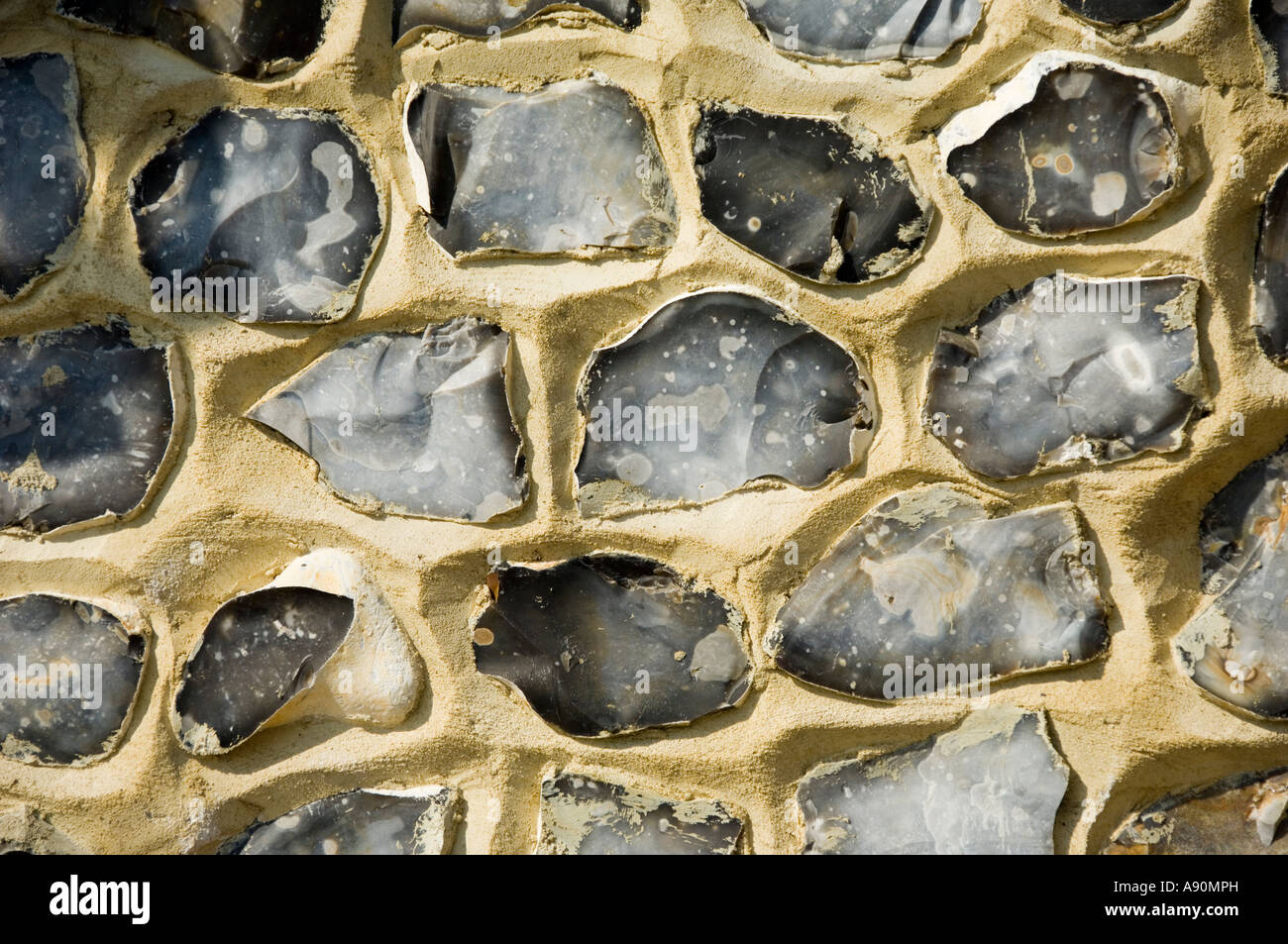 Flint stone wall, Surrey, England Stock Photo - Alamy