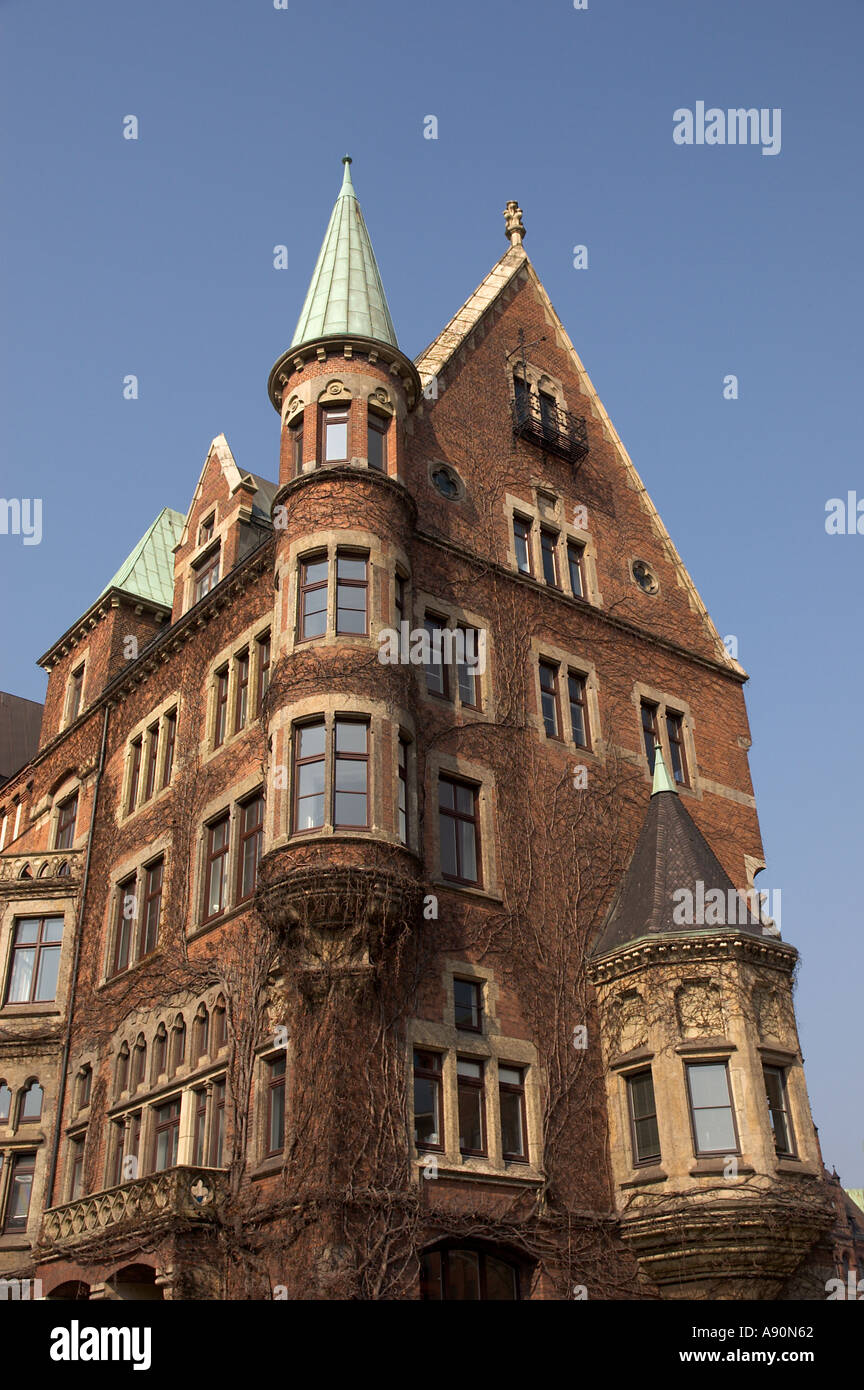 Typical brick work building at the Hamburger Speicherstadt Germany ...