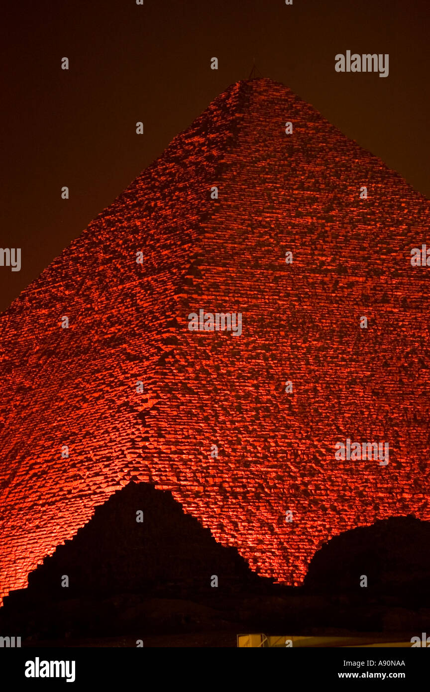 sound and light show illumination Pyramids Giza Plateau Cairo Egypt ...