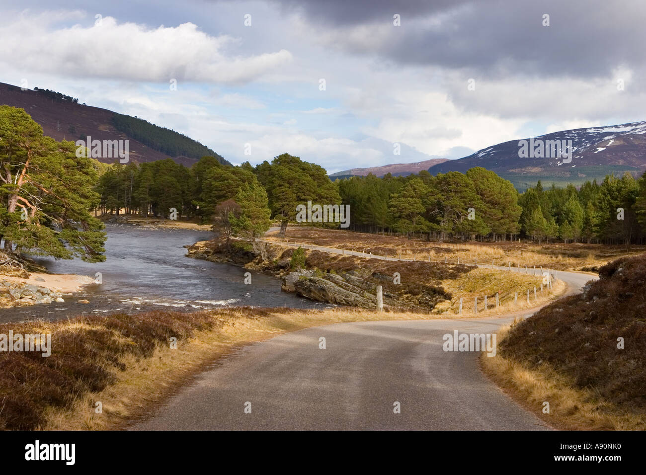 Canadian Bridge pool on the River Dee Inverey, Braemar Scotland uk ...