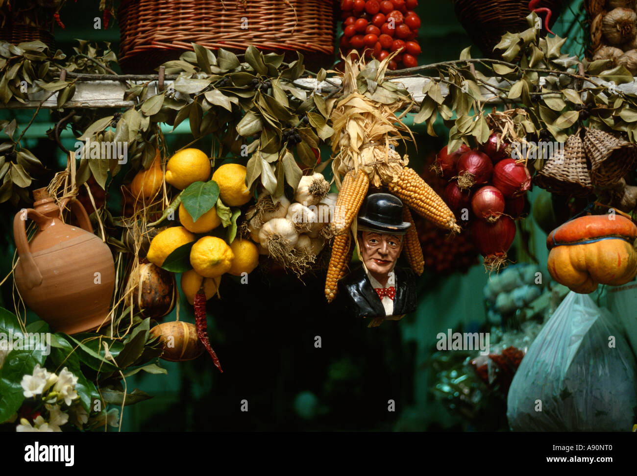 Naples Italy A small bust of the famous Neapolitan commedian Toto ...