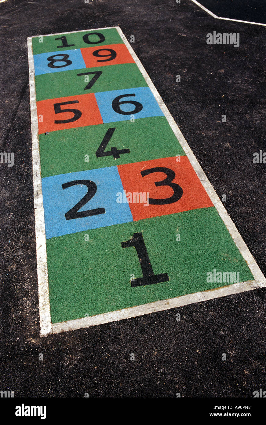 Hopscotch Children's Play park game Stock Photo - Alamy