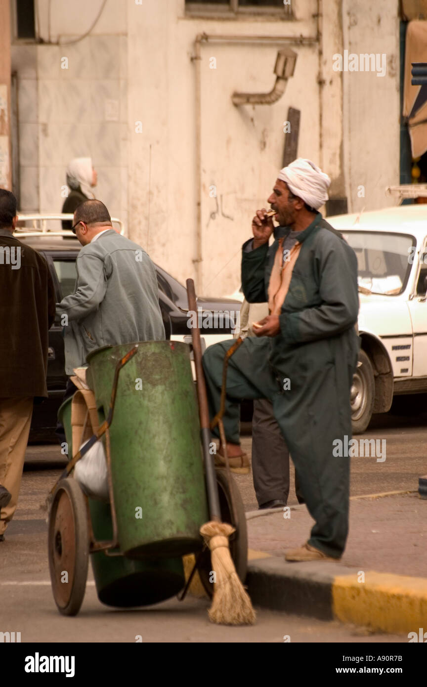rubbish collector street scene Cairo Egypt North Africa Stock Photo - Alamy