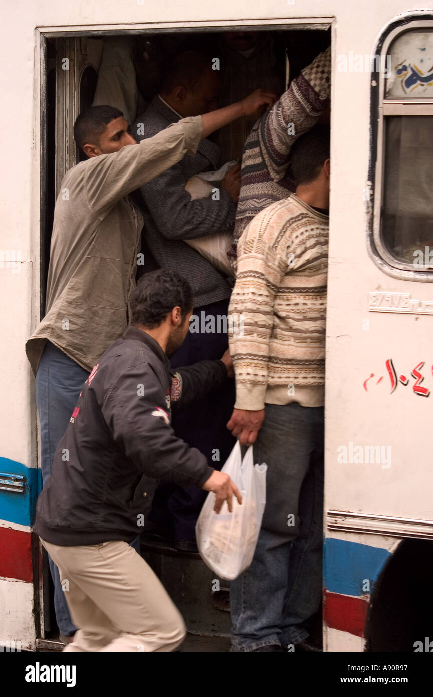 travelling by bus street scene Cairo Egypt North Africa Stock Photo - Alamy