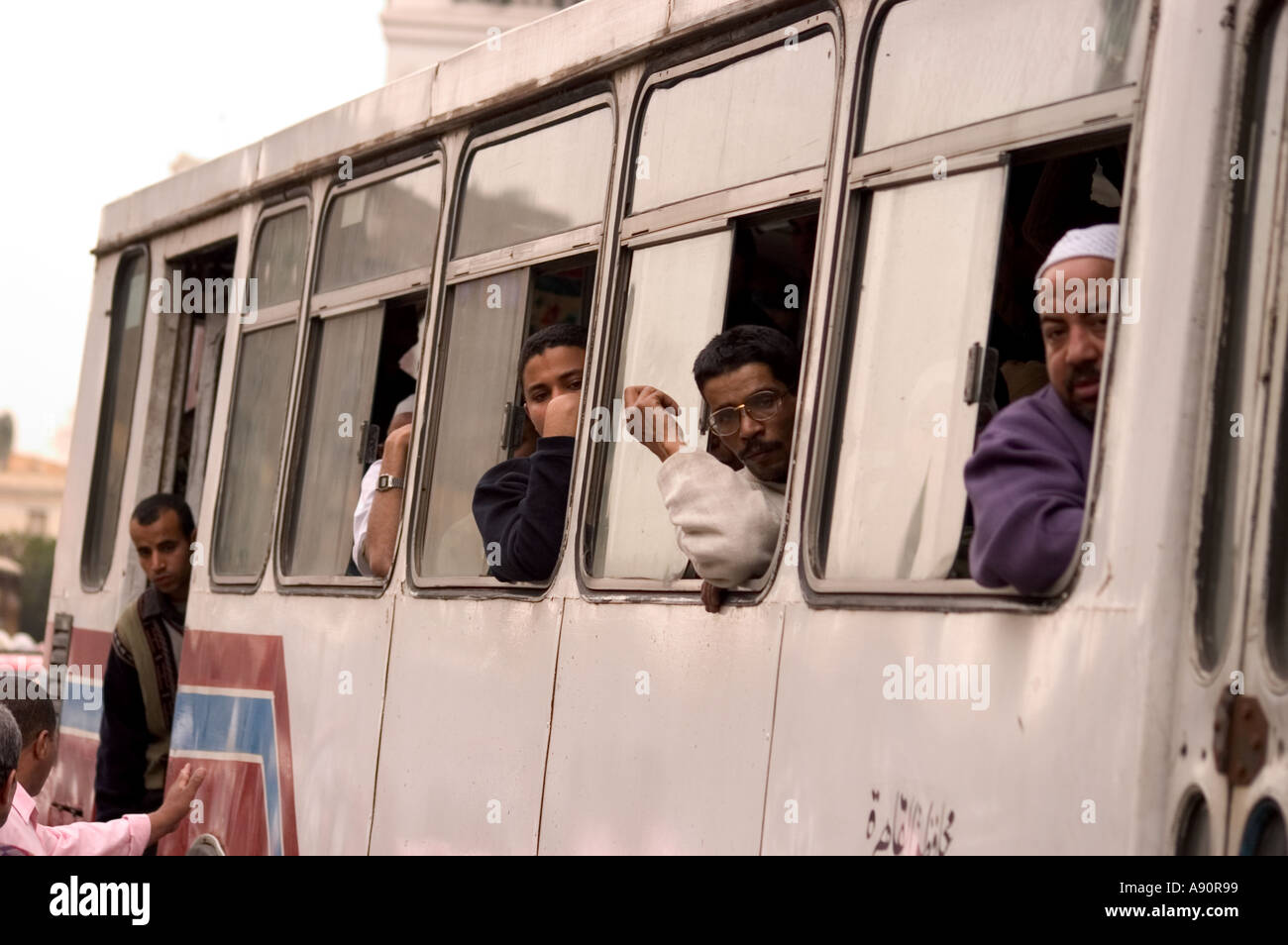 travelling by bus street scene Cairo Egypt North Africa Stock Photo - Alamy