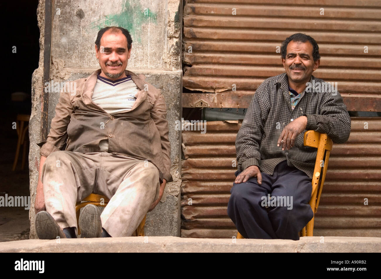 local people street scene Cairo Egypt North Africa Stock Photo - Alamy