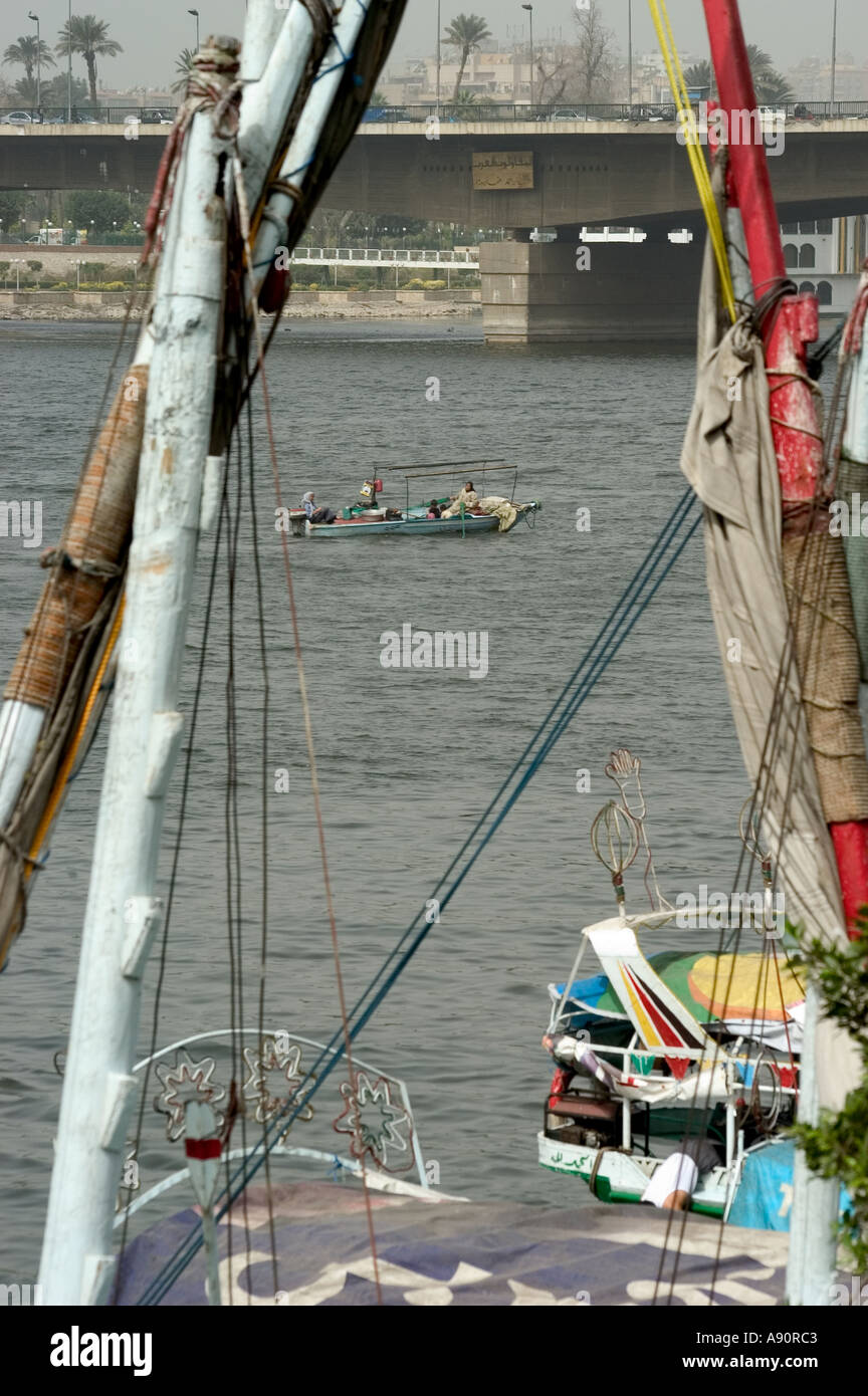 boats on the Nile Cairo Egypt North Africa Stock Photo - Alamy
