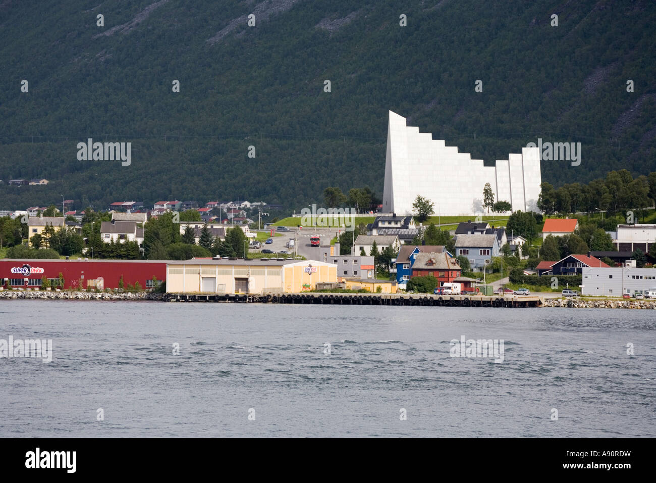 Tromsdal Church (known as the Cathedral of the Arctic) Tromso, Norway ...