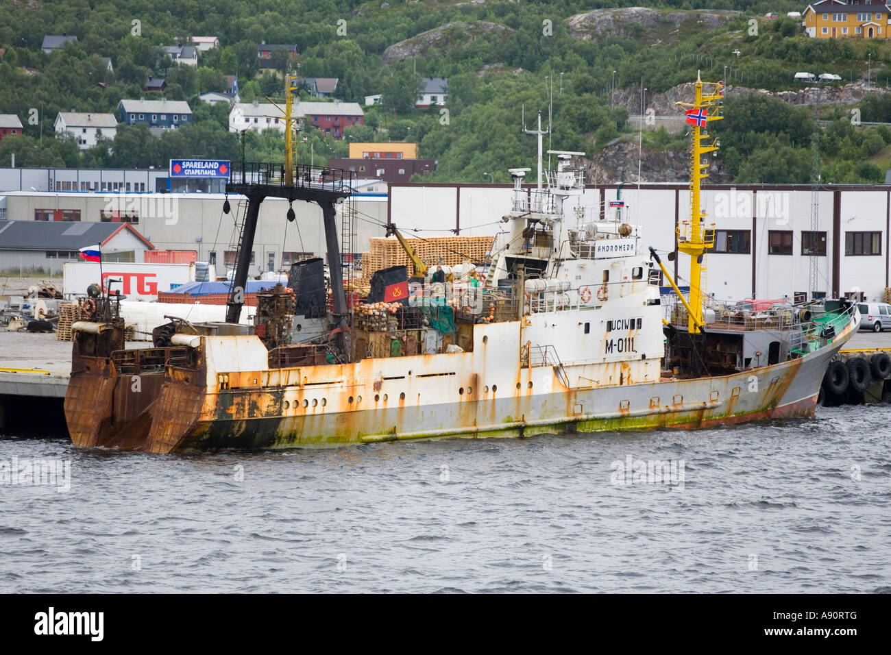 A rusty Russian trawler at Kirkenes Norway Stock Photo - Alamy