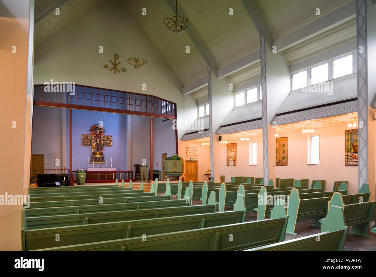 The interior of the church at Kirkenes Norway Stock Photo - Alamy