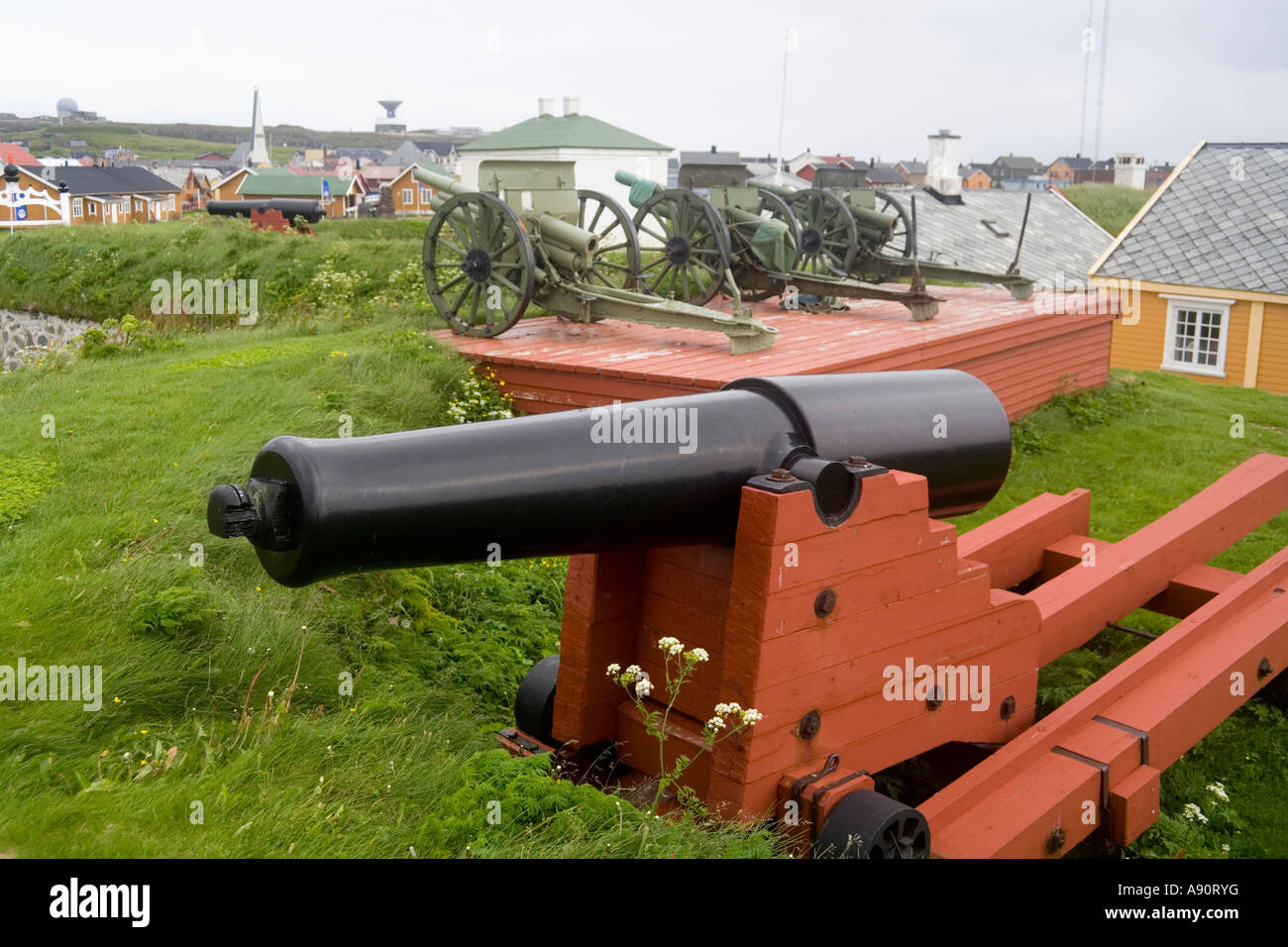Old cannon at Vardohus fortress Vardo Norway Stock Photo - Alamy