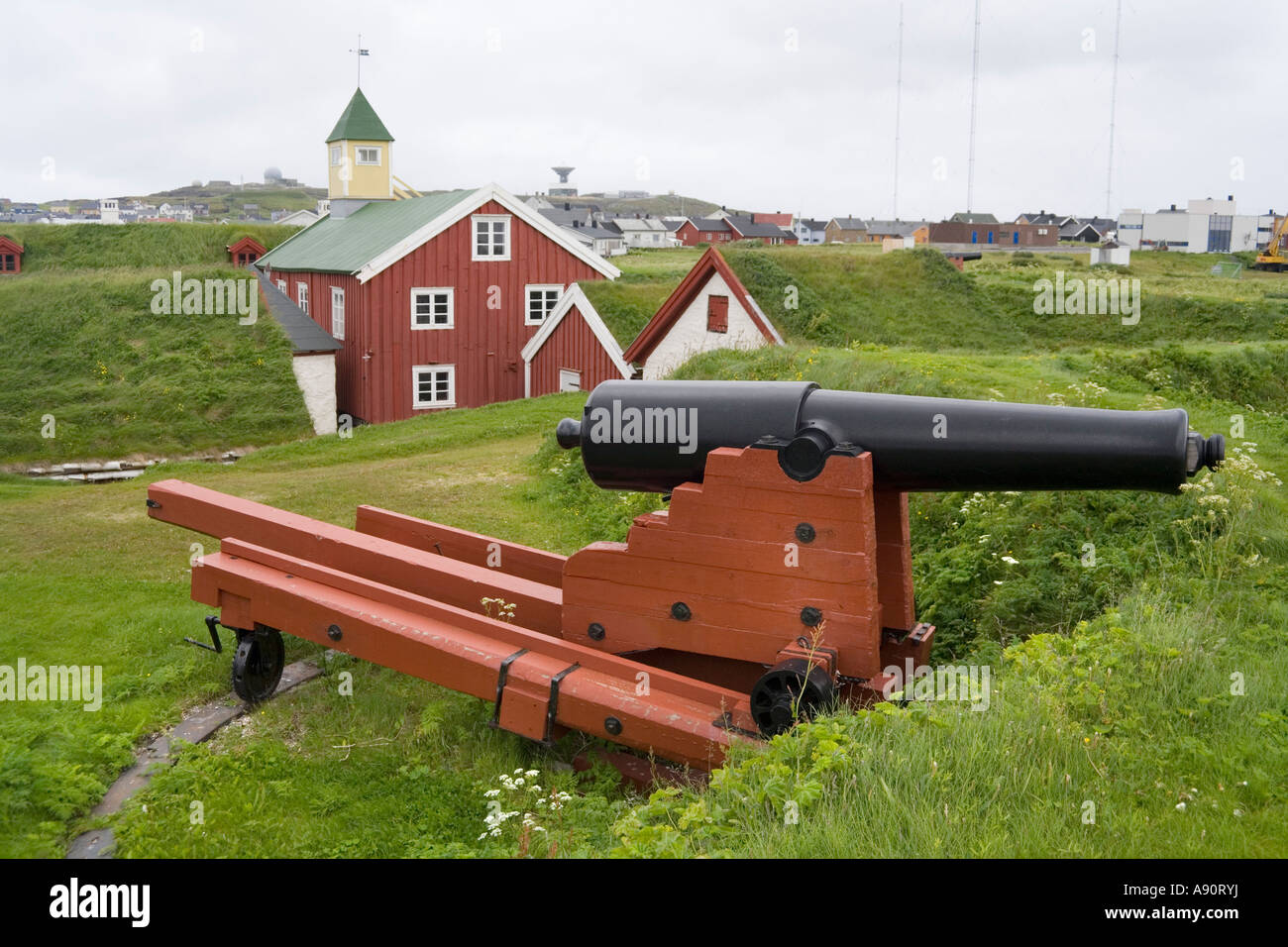 Old cannon at Vardohus fortress Vardo Norway Stock Photo - Alamy
