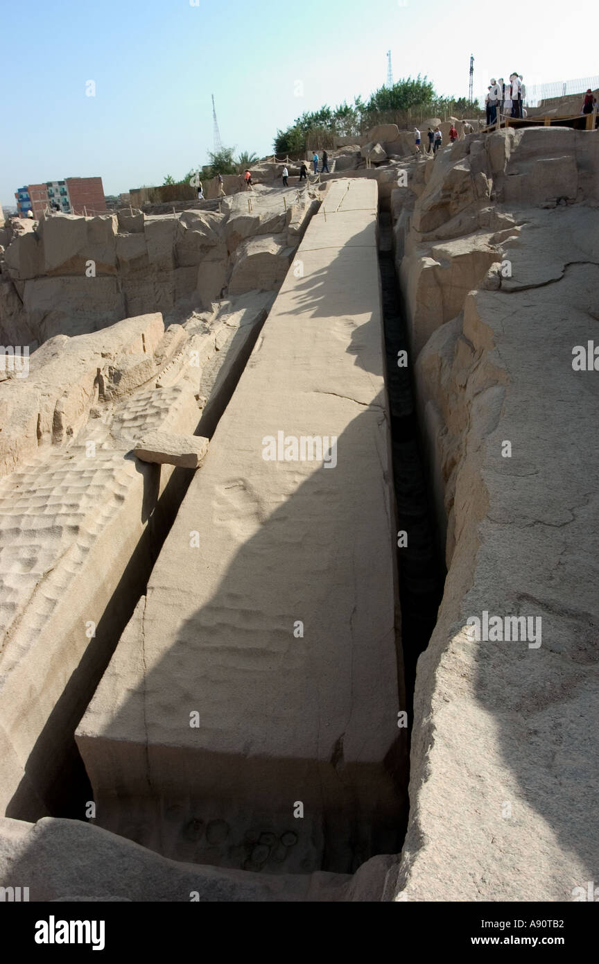 unfinished obelisk Aswan Upper Egypt Egypt North Africa Stock Photo - Alamy