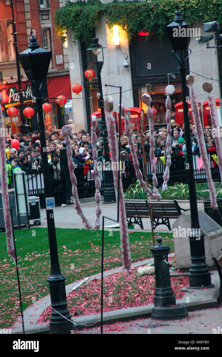 Chinese Firecrackers at Firework display at the Chinese New Year ...
