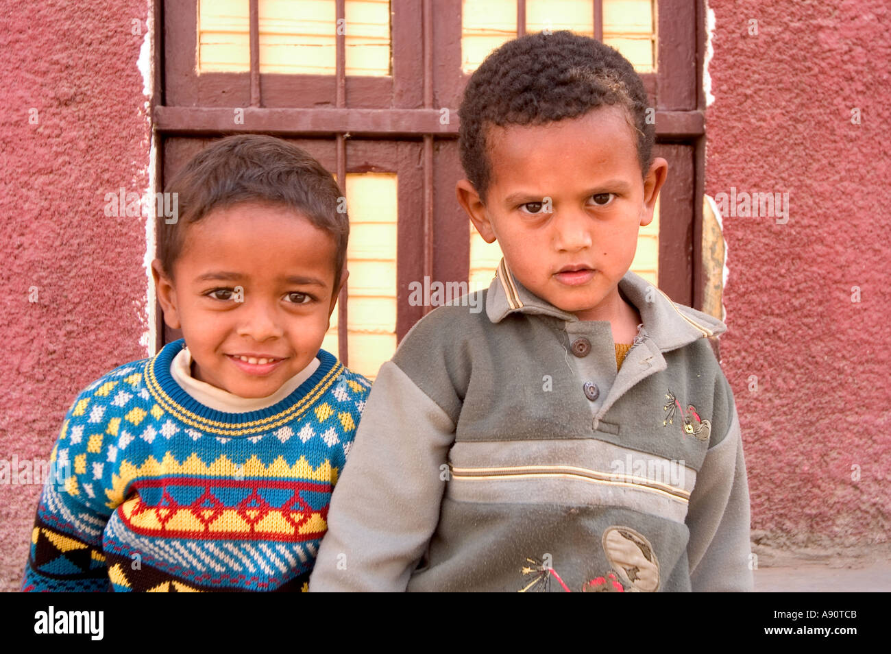 children Elephantine Island Aswan Upper Egypt Egypt North Africa Stock ...