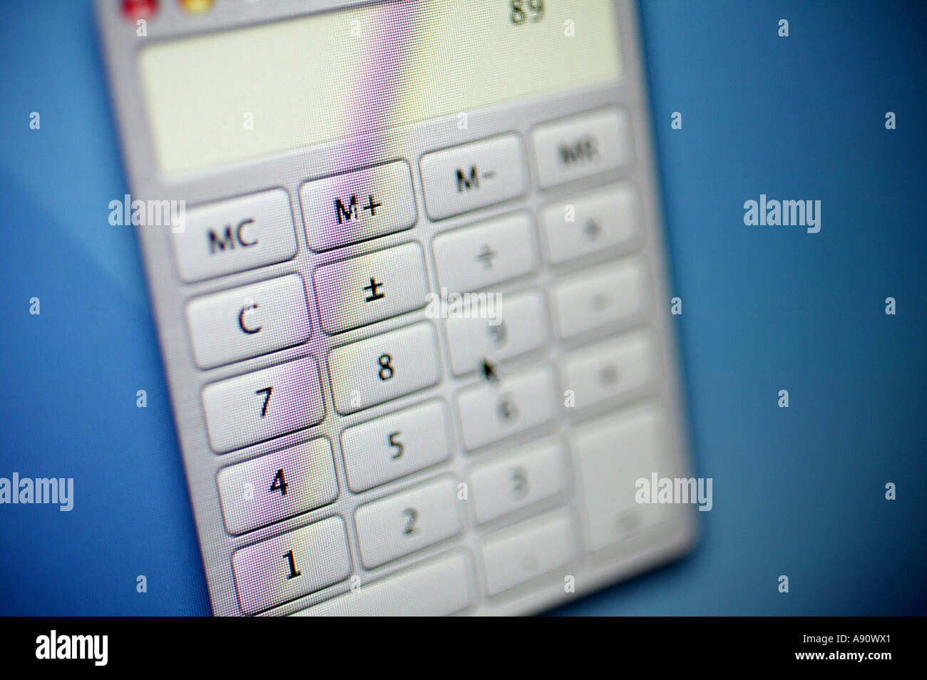On screen calculator Stock Photo - Alamy