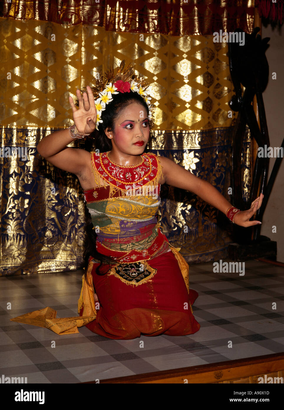 Indonesia Bali Culture dancer performing Legong Dance Stock Photo - Alamy