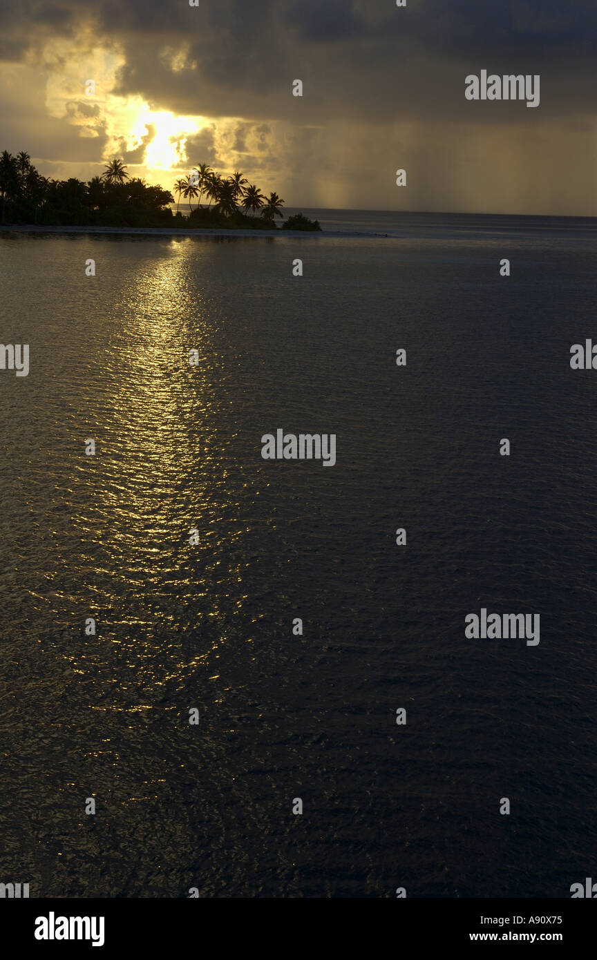 Maldives a sunrise on an island Stock Photo - Alamy