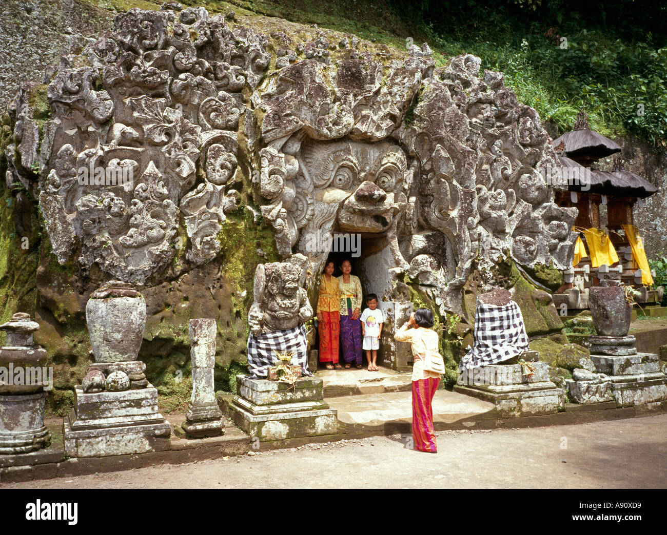 Indonesia Bali Goa Gajah entrance to the Elephant Cave Stock Photo - Alamy