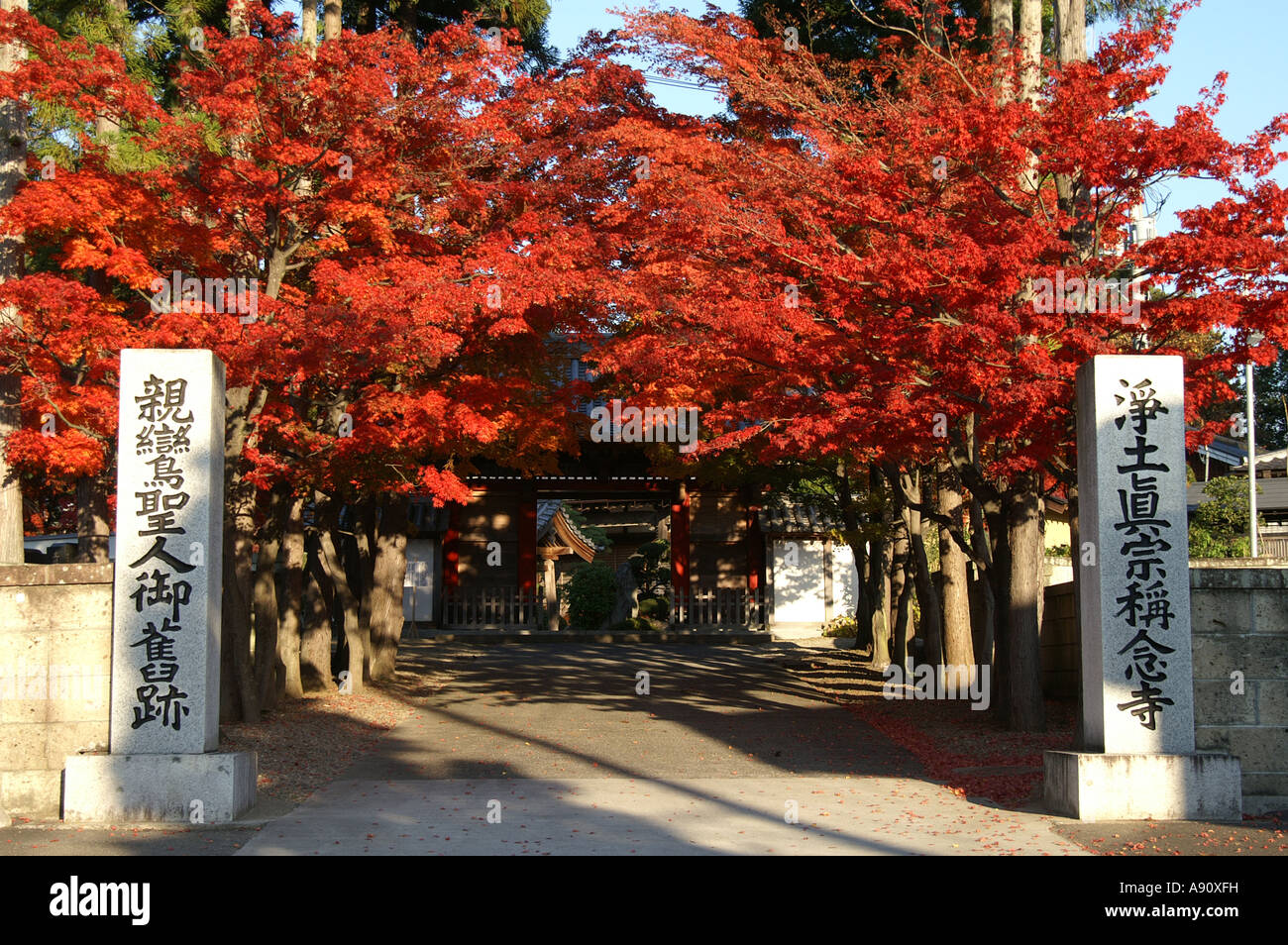 Gate into shrine Sendai Stock Photo - Alamy