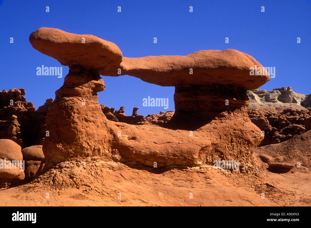 PCR-1 SANDSTONE FORMS IN GOBLIN VALLEY Stock Photo - Alamy