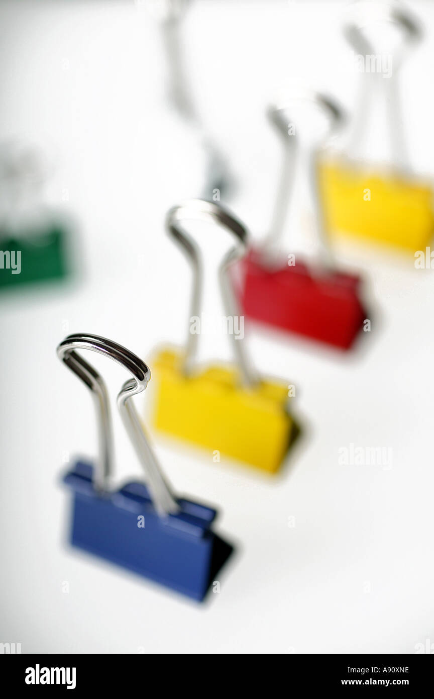 Row of paper holders Stock Photo - Alamy