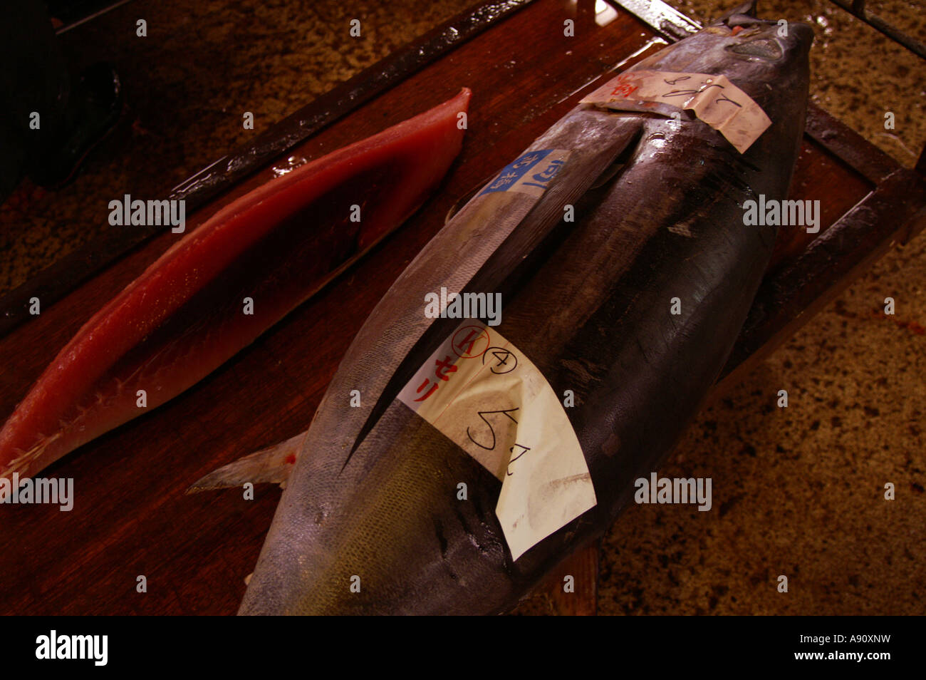 Tuna on Shiogama Fish Market Stock Photo - Alamy