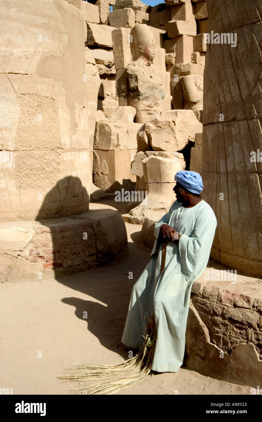 temple guard Karnak Temple East Bank Luxor Upper Egypt Egypt North ...