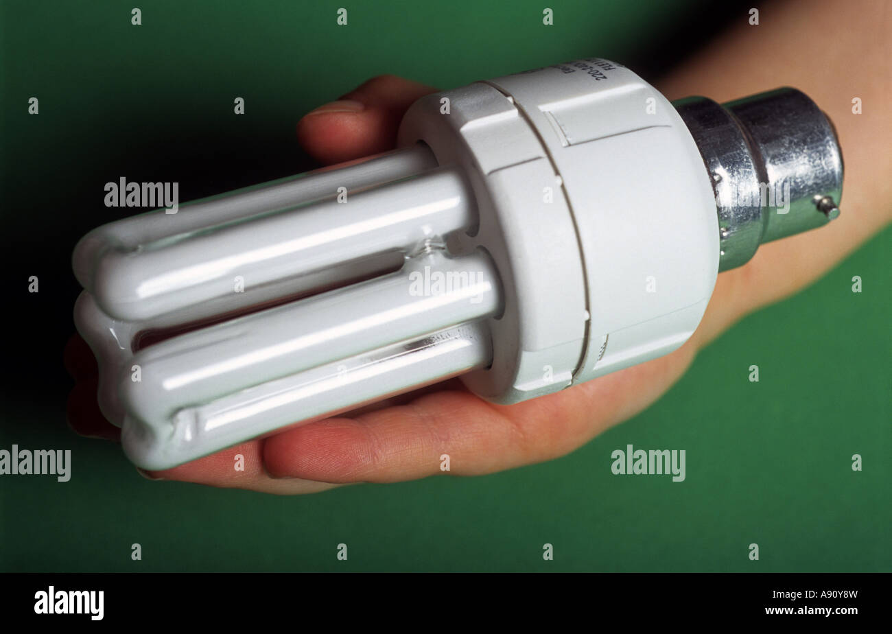 Domestic low energy light bulbs Stock Photo - Alamy