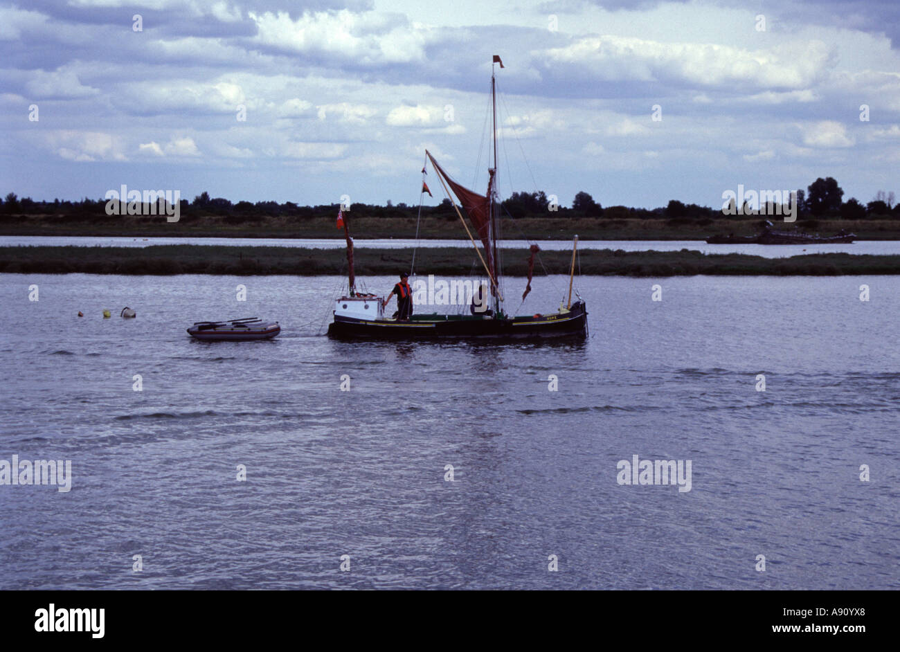 Miniature Thames barge Stock Photo - Alamy