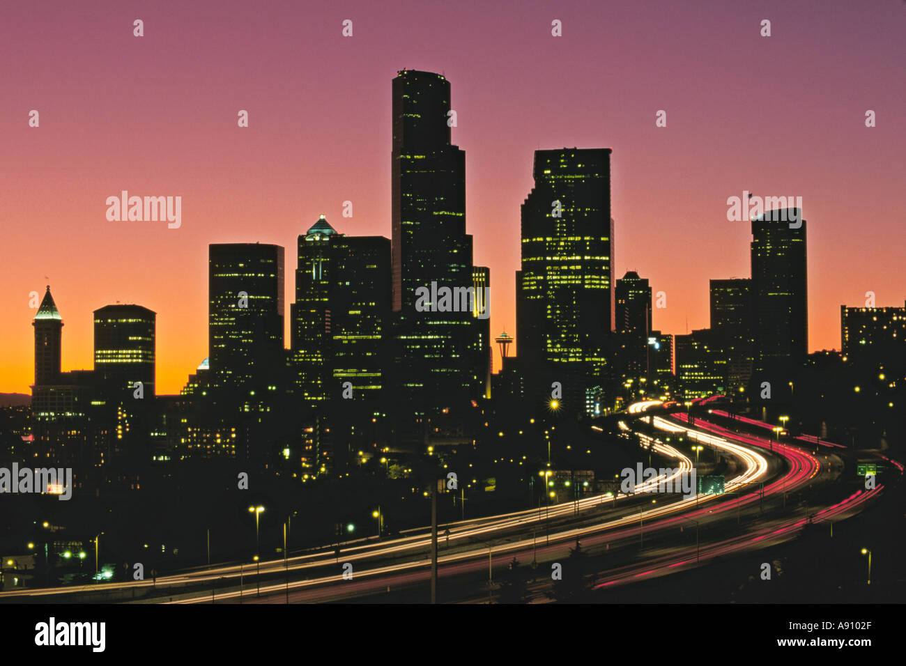 Seattle skyline traffic hi-res stock photography and images - Alamy