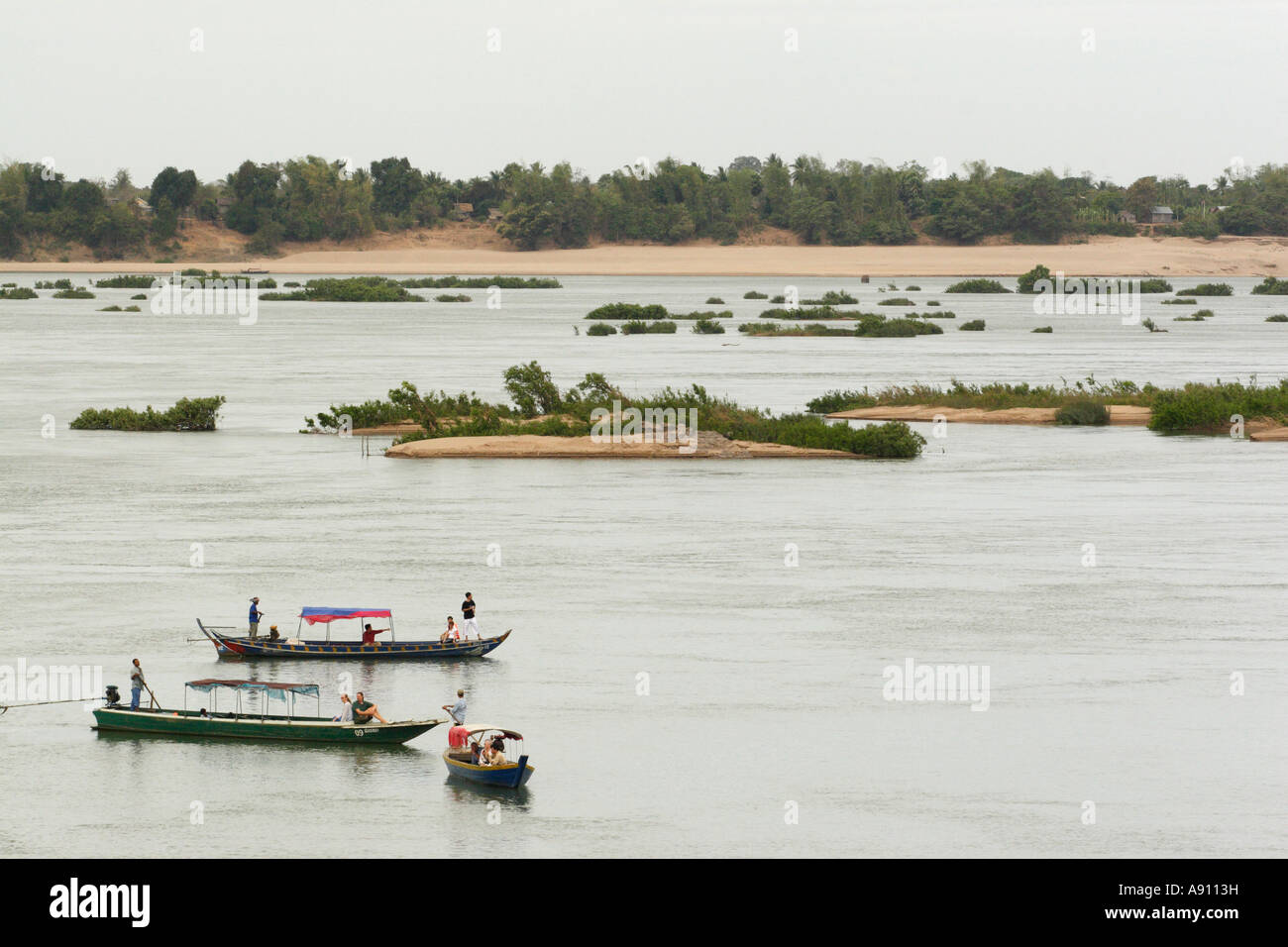 Asia, Cambodia, Kampi pool primary habitat of the Irrawaddy Dolphin ...