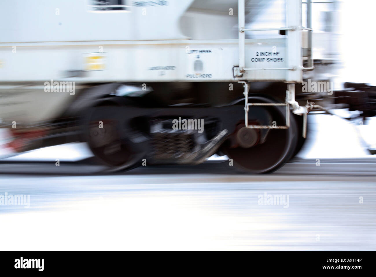 Rail car at train crossing in Saskatchewan Stock Photo - Alamy