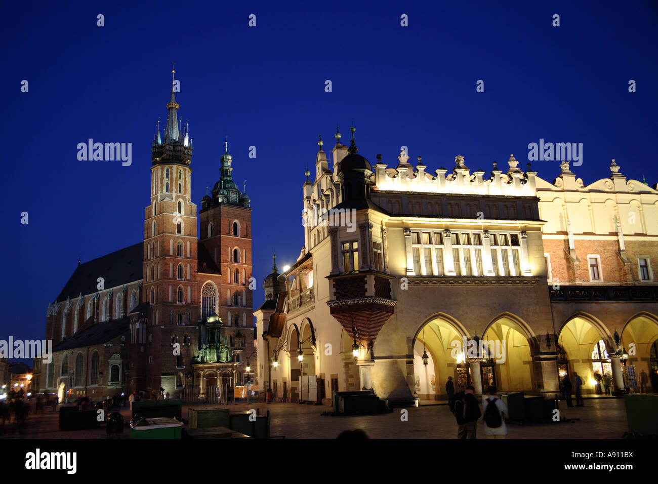 Rynek Glowny square also called market square, Krakow, Poland Stock ...