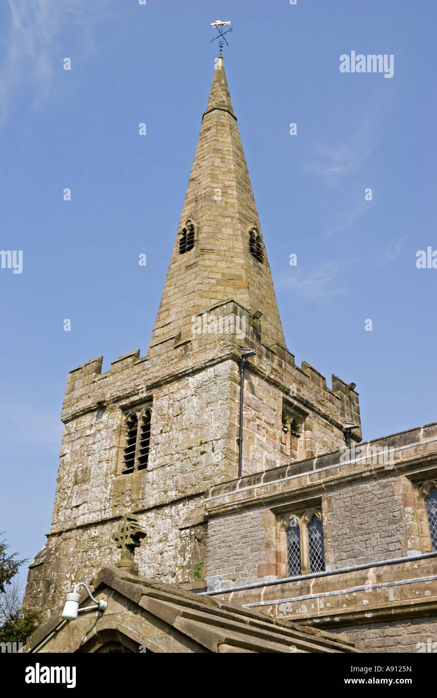 Church Steeple, Chelmorton Stock Photo - Alamy