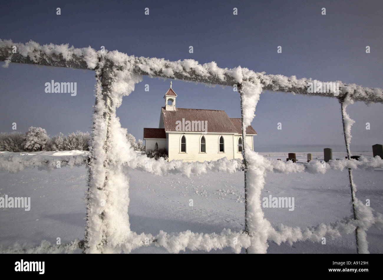 Frosted church scene hi-res stock photography and images - Alamy
