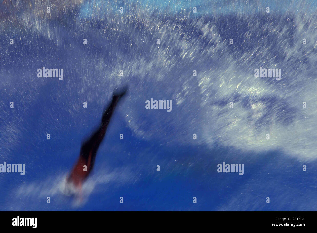 Diver making splash Stock Photo - Alamy