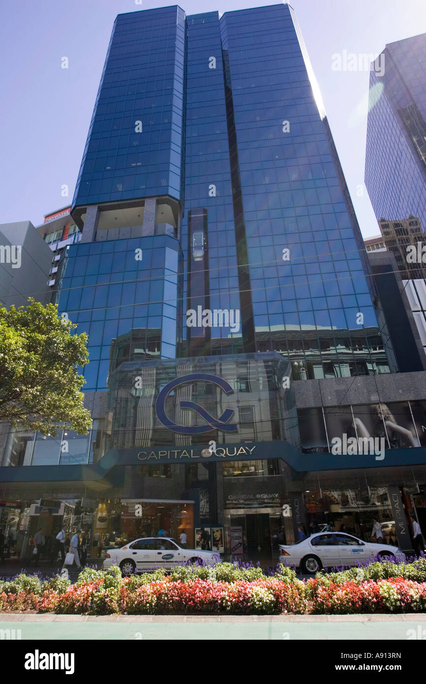 High rise glass windows Capital Quay commercial building city centre ...