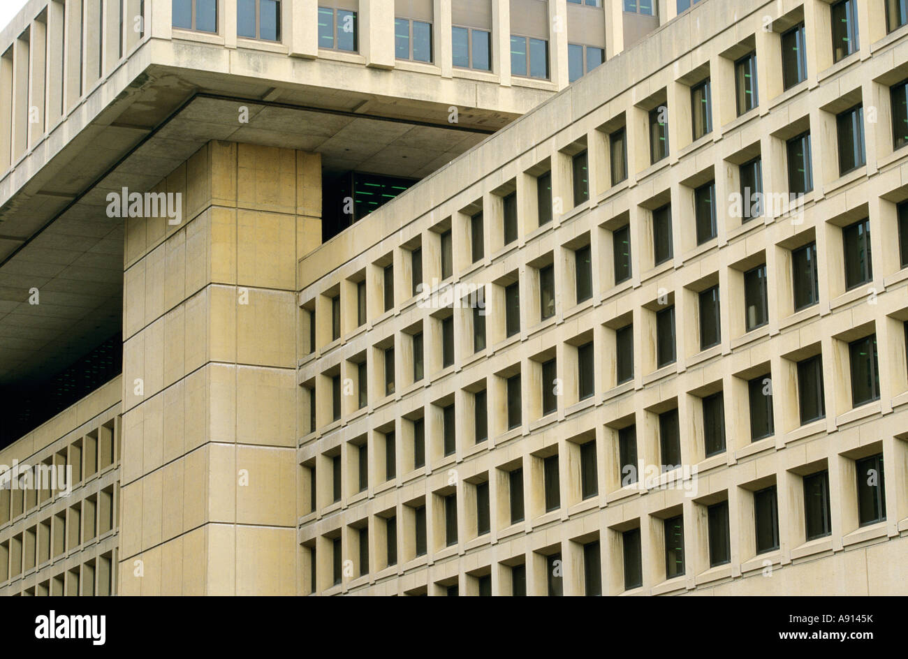 Detail of FBI Building, Washington, DC, U S A Stock Photo - Alamy