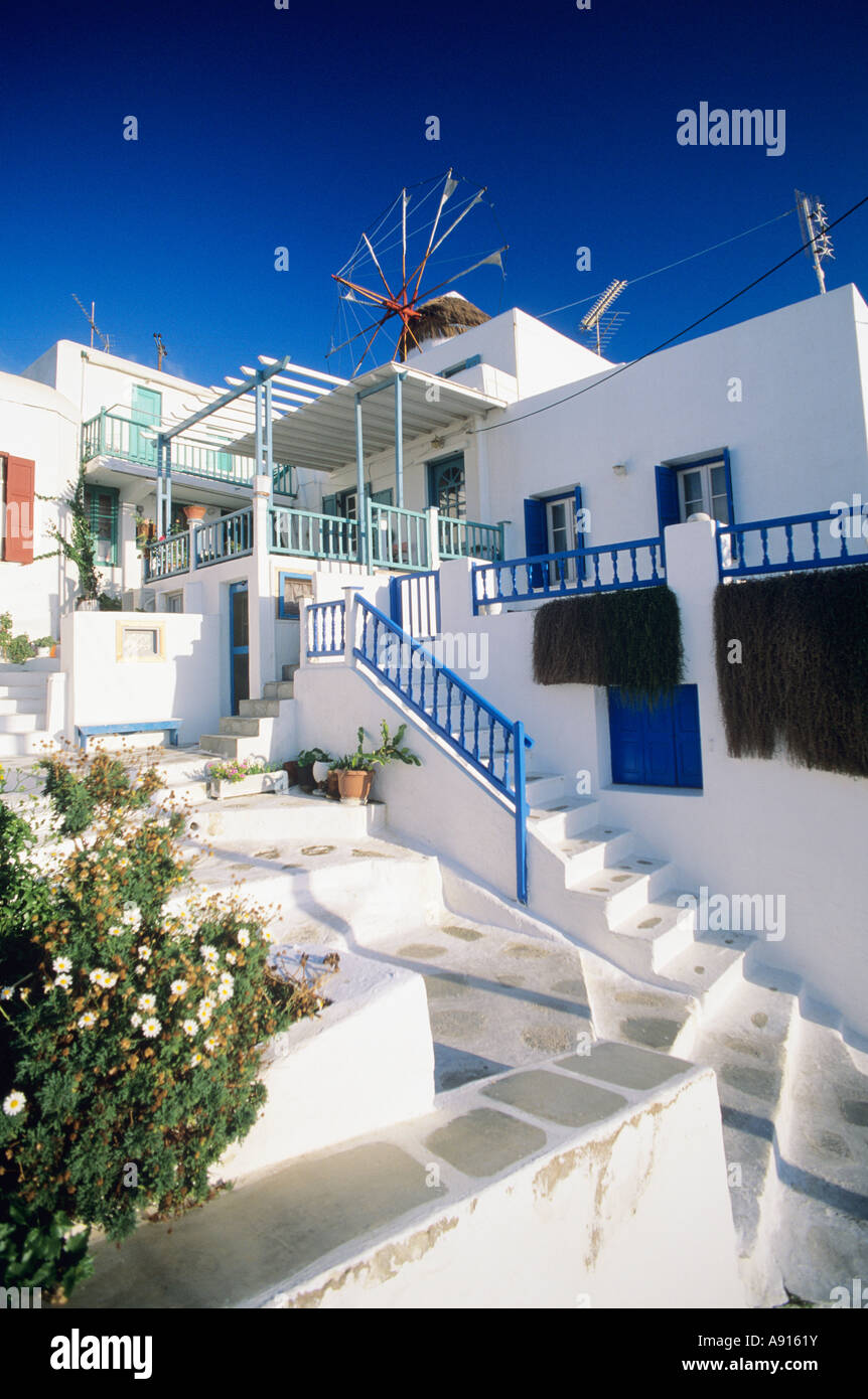 White-washed houses, Mykonos, Greece Stock Photo - Alamy