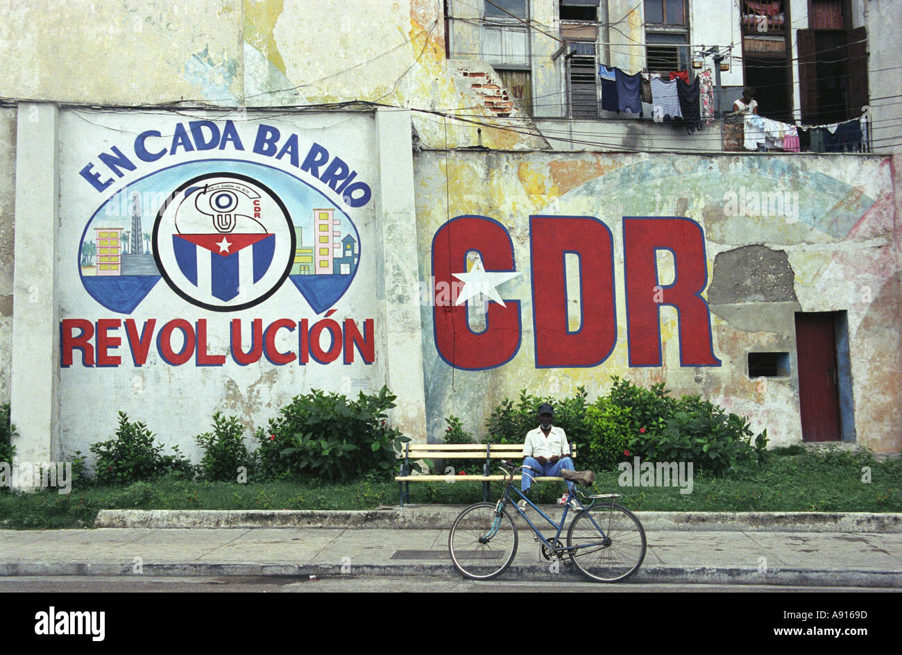CDR mural painted on wall in Central havana cuba Stock Photo - Alamy