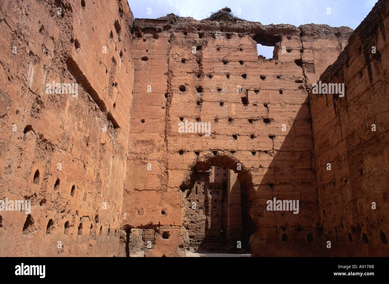 El Badi palace Marrakech Morocco Stock Photo - Alamy