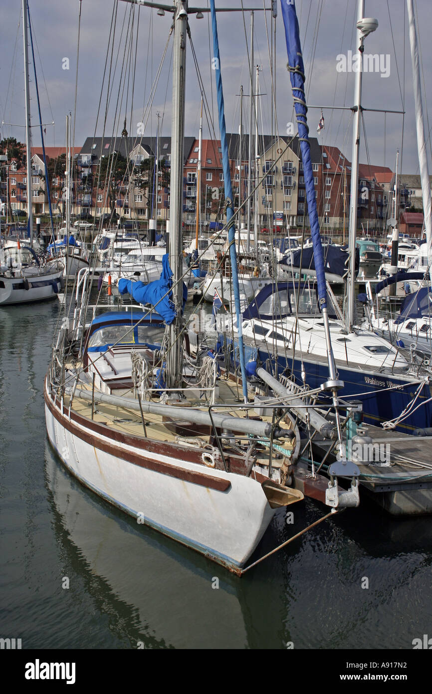 Yachts moored in Weymouth Marina, Dorset, UK. Europe Stock Photo - Alamy