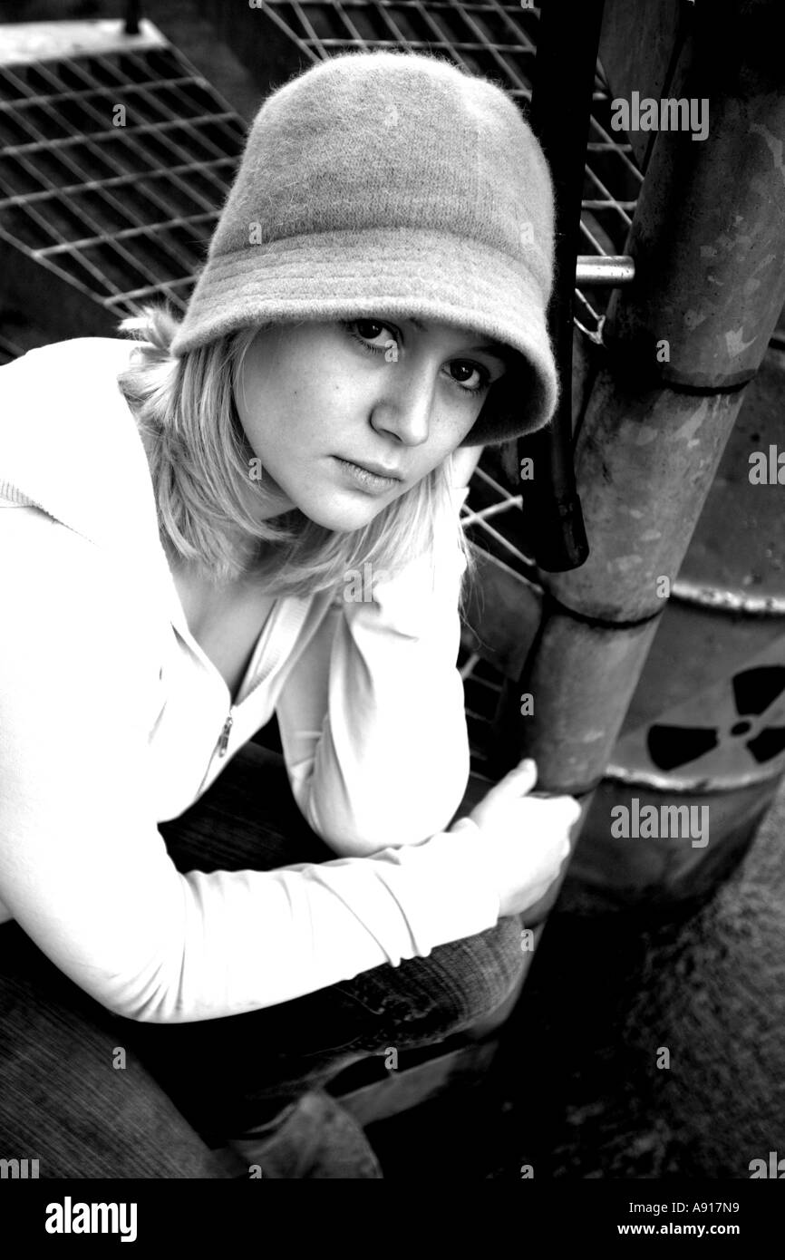 Looking vulnerable Black and White Stock Photos & Images - Alamy