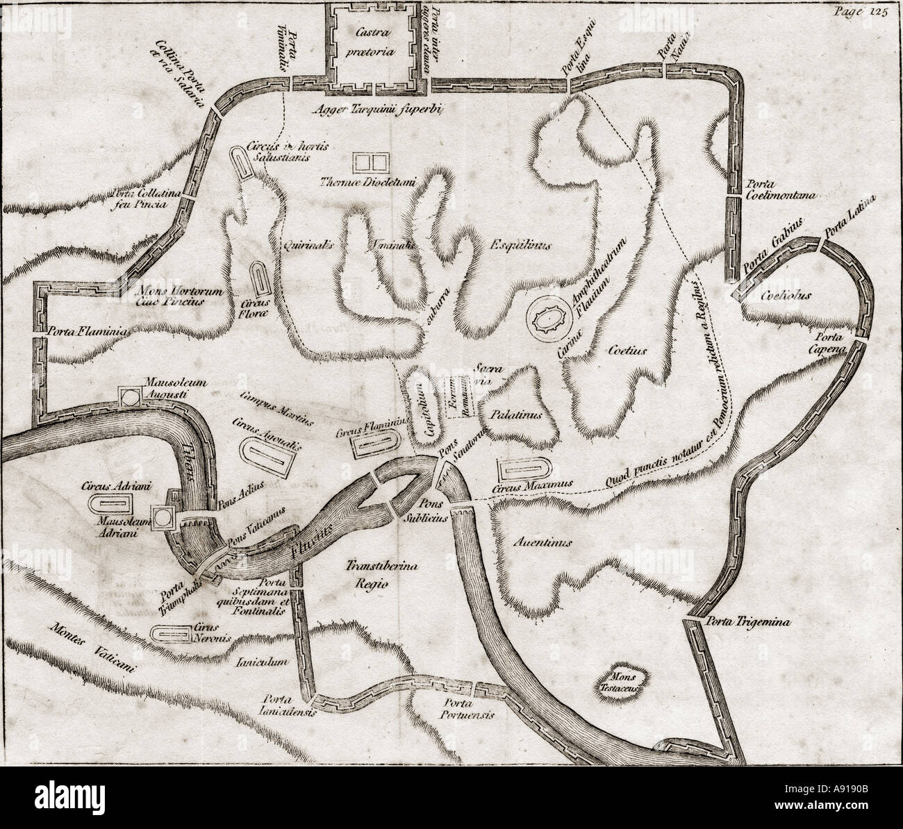Map of ancient rome hi-res stock photography and images - Alamy