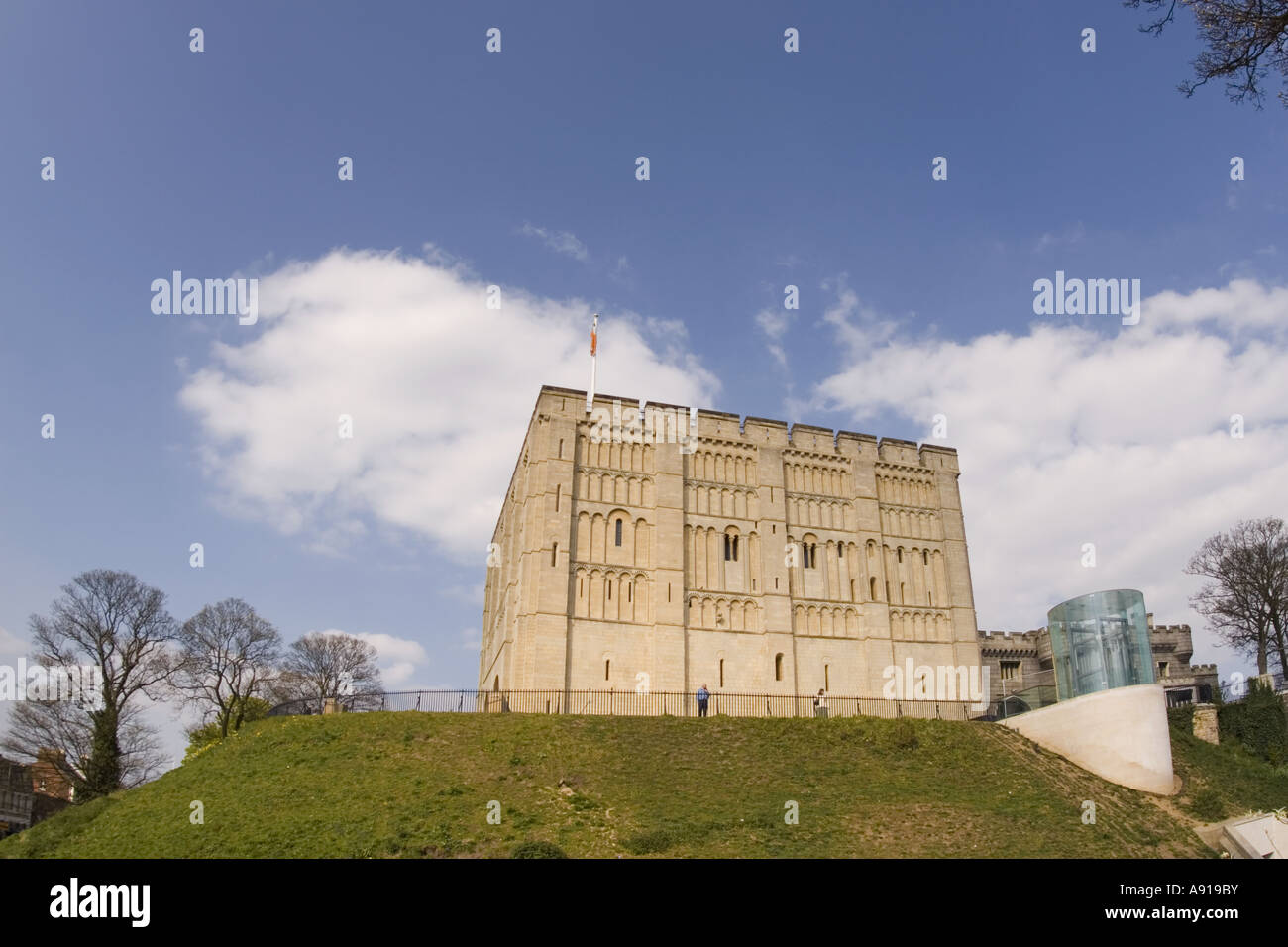 Norwich castle construction mound fortification norwich hi-res stock ...