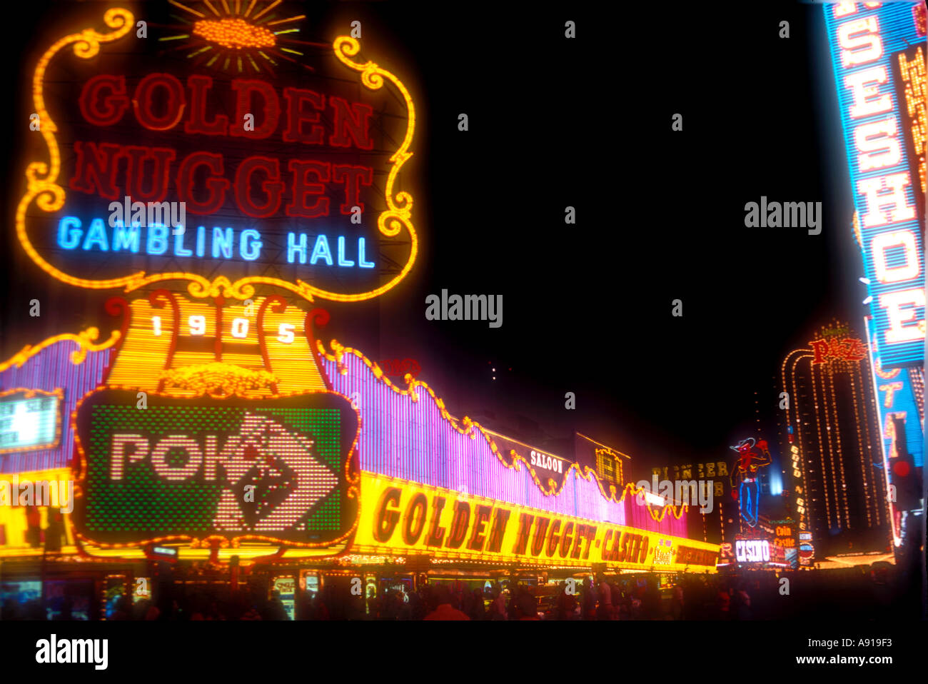 Neon Lights on the Strip at Las Vegas Nevada USA Stock Photo - Alamy