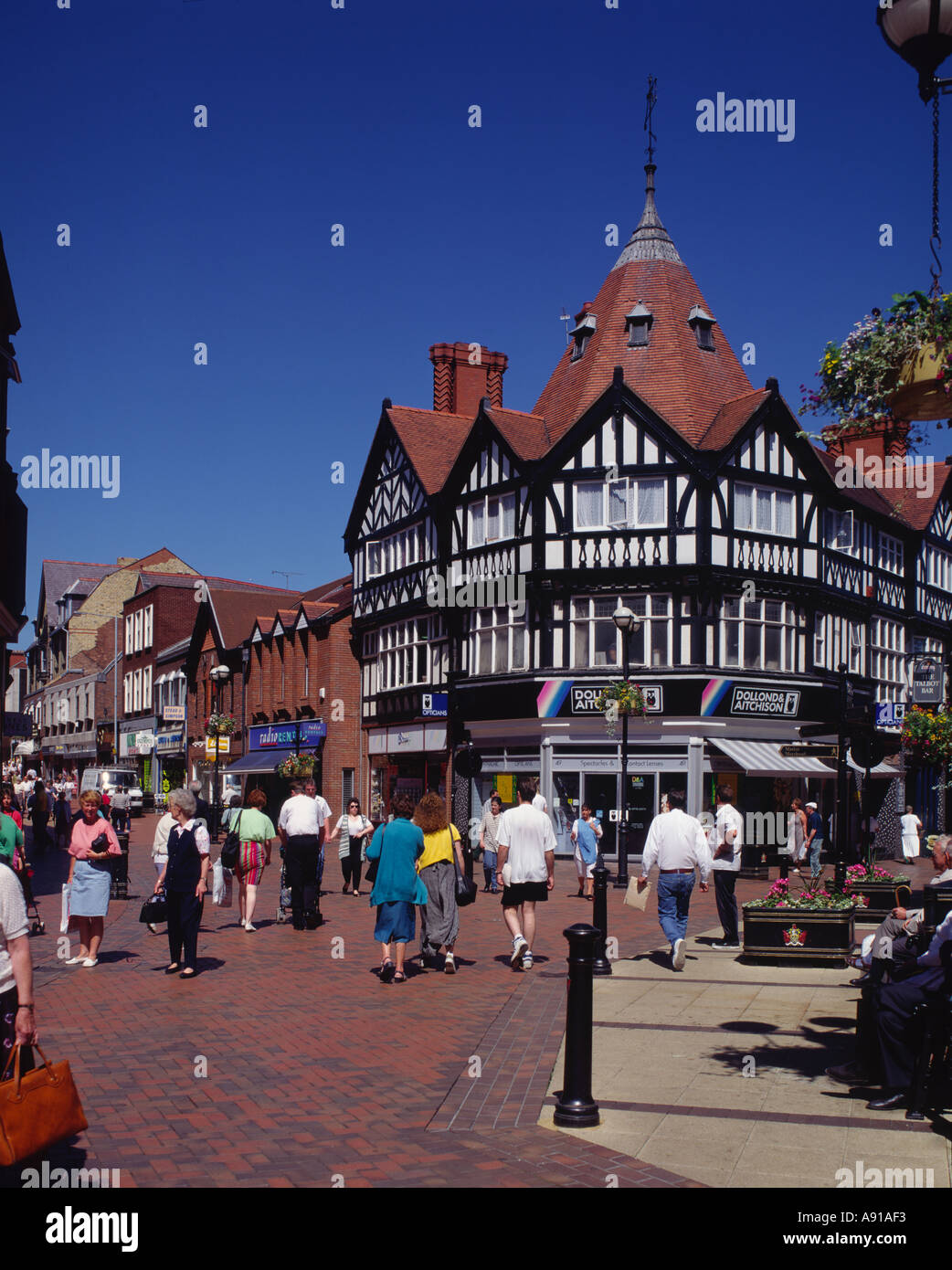 Wrexham town centre Clwyd Wales Stock Photo - Alamy
